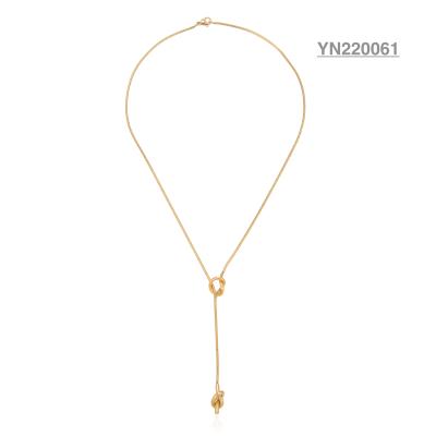 China 14 Karat Stainless Steel Fashion Necklaces Anniversary Simple Snake Bone Chain for sale