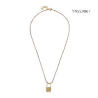 China Jewelry Collection vintage lock pendant torque 18k Gold Stainless Steel Necklace for sale