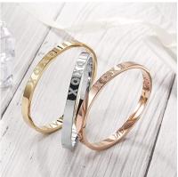 China 5mm Width XOXO Alphabet Gold Rhinestone Bracelet Stainless Steel Snap Bangle for sale