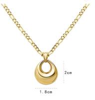 China Ins Style Retro Drop Pendant Necklace Daily Torque Stainless Gold Necklace for sale