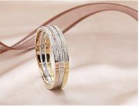 China Dia 2.3in Gold Rhinestone Bracelet Luxury Wristband Embellished Bangles for sale