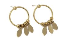 China Luxury Decoration Round Tassel Earrings Stainless Steel Gold Drop Earrings for sale