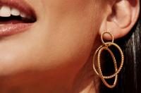 China 5cm Stainless Steel Gold Earrings American Style Multiple Circles Earrings for sale