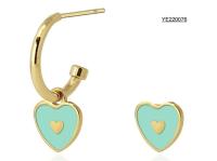 China Trendy Love Heart Dangle Earrings 316l Stainless Steel Earrings OEM ODM for sale