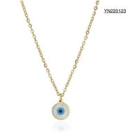 China OEM ODM Shell Pendant Jewelry Blue Devil's Eye Necklace For Party for sale