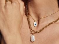 China Saya Stainless Steel Shell Pendant Jewelry Shaped Pearl Pendant Necklace for sale