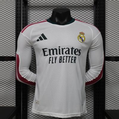 China Player Real Madrid Long Sleeve Jersey 26-27 Quick Drying Breathable Football Shirt for sale