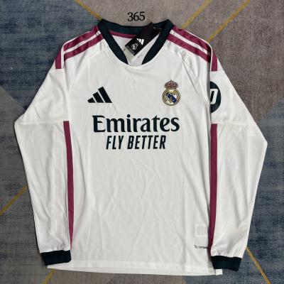 China Fan Real Madrid Long Sleeve Jersey 26-27 Quick Drying Breathable Soccer Shirt for sale