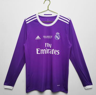 China Real Madrid Vintage Retro Long Sleeve Jersey Away 2016-2017 Football Shirt for sale
