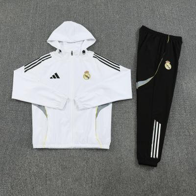 China Real Madrid Windbreaker Jacket Set Hooded 26-27 Season Football Training for sale