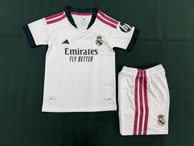 China Real Madrid Kids Soccer Jerseys Home Fan Version 26-27 Season Football Set for sale