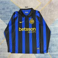 China Milan Home Long Sleeve Jersey 26-27 Quick Drying Breathable Soccer Shirt for sale