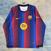 China Home Barcelona Long Sleeve Shirt 26-27 Quick Drying Breathable Football Jersey for sale
