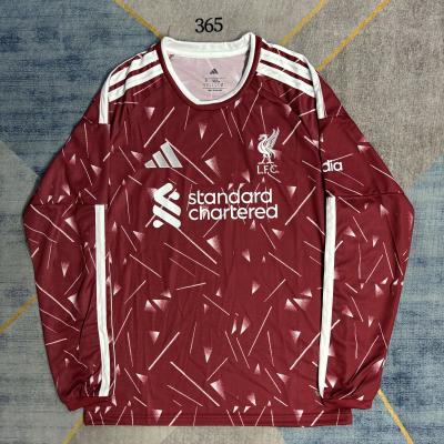 China Home Liverpool Long Sleeve Jersey 26-27 Quick Drying Breathable Football Shirt for sale