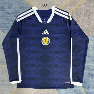 China Scotland Home Long Sleeve Jersey 26-27 Quick Drying Breathable Soccer Shirt for sale