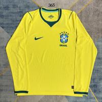 China Brazil Home Long Sleeve Jersey 26-27 Quick Drying Breathable Football Shirt for sale