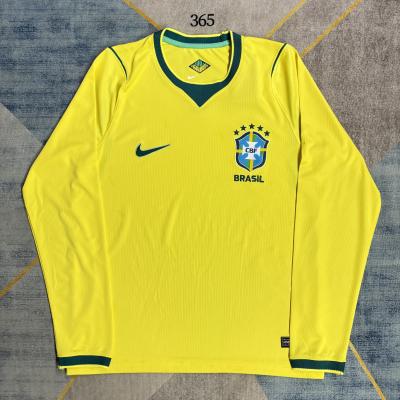 China Brazil Home Long Sleeve Jersey 26-27 Quick Drying Breathable Football Shirt for sale