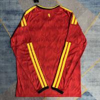 China Belgium Home Long Sleeved Soccer Jersey 26-27 Quick Drying Breathable Football Shirt for sale