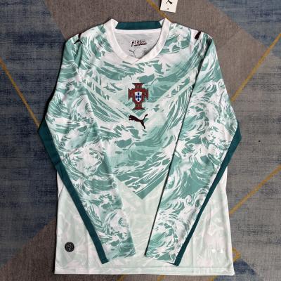 China Portugal Away Long Sleeve Jersey 26-27 Quick Drying Breathable Soccer Shirt for sale