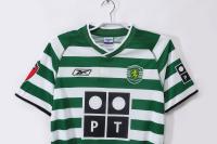 China Lisbon Home Vintage Short Sleeve Shirt 2003-04 Quick Drying Breathable Football Jersey for sale