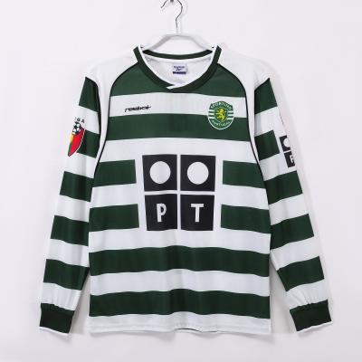 China Retro Football Jersey Lisbon 01-03 Quick Drying Breathable Long Sleeve Shirt for sale