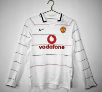 China Manchester United Retro Long Sleeve Football Shirt Away 03-04 Quick Drying Breathable for sale