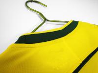 China Brazil Retro Long Sleeve Jersey Home 1998 Quick Drying Breathable Football Shirt for sale