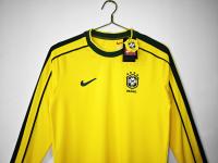 China Brazil Retro Long Sleeve Jersey Home 1998 Quick Drying Breathable Football Shirt for sale