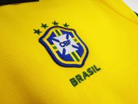China Brazil Retro Long Sleeve Jersey Home 1998 Quick Drying Breathable Football Shirt for sale