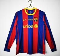 China Barcelona Home Long Sleeve Retro Jersey 10-11 Quick Drying Breathable Football Shirt for sale