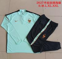 China French Soccer Training Suit 26-27 Season Half Zip Football Training Set for sale
