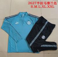 China Marseille Training Suit Set Half Zip Blue 26-27 Season Football Jacket for sale