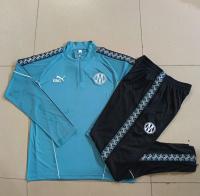 China Marseille Training Suit Set Half Zip Blue 26-27 Season Football Jacket for sale