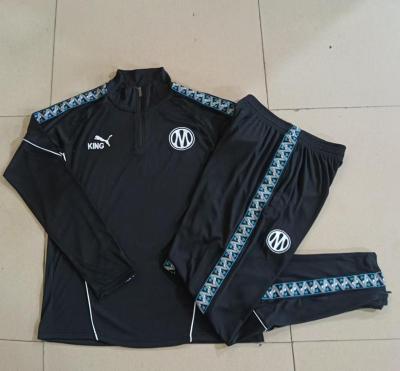 China Black Marseille Training Suit Set Half Zip 26-27 Season Football Jacket for sale