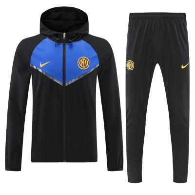 China Inter Milan Hooded Windbreaker Jacket Long Zip 26-27 New Season Club Football Training for sale