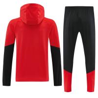China Red Manchester United Windbreaker Jacket Set Long Zip Hooded 26-27 New Season Club Football for sale