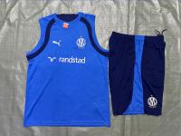 China Marseille Blue Football Training Vest Set Quick Drying Breathable 26-27 New Season Club for sale