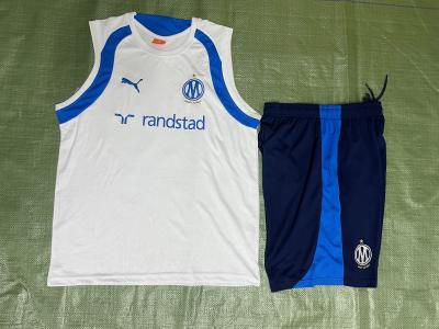 China White Marseille Football Training Vest Set Quick Drying Breathable 26-27 New Season Club for sale