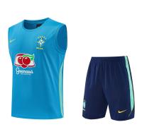 China Brazil Training Vest Blue Quick Drying Breathable 26-27 New Season Club Football for sale
