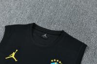 China Black Brazil Football Training Vest Set Moisture Wicking 26-27 New Season Club for sale