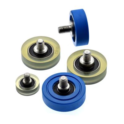 China Silicon Rubber / Urethane Molded Bearings - Flat, with Threaded Shaft(UMBH20-55A UMBT20-55A UMBH20-55 UMBT20-55 ） for sale