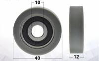 China 10x40x12 mm PU620040-12 Polyurethane Coated Ball Bearings Gray Color for sale