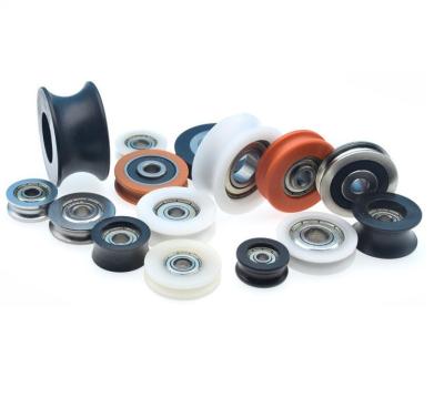 China 8x40x10 mm 608 High Quality Polyformaldehyde POM Coated Ball Bearings / Nylon Pulley Bearing For Shower Door for sale