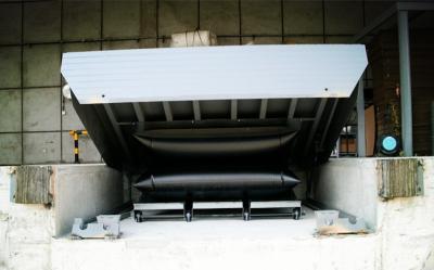 China 0.9mm PVC DC 24V Airbag Dock Leveler with 16mm Lip thickness for Energy Efficiency for sale