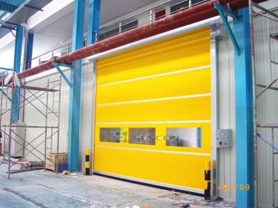 China Easy Installation Industrial Rapid Door Customizable Color Aluminum Alloy Material for sale