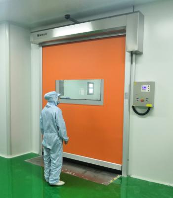 China Adjustable Opening And Closing Speed 304 Stainless Steel Frame Roll Up Door With Push Button for sale
