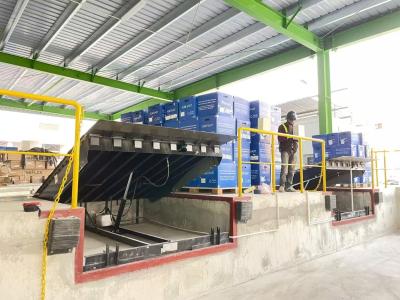 China Double Cylinder Hydraulic Dock Leveler With Overload Protection Device For Motor for sale