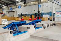 China Manual Operation Heavy Duty Construction Mechanical Dock Leveler For Safe Loading Unloading With Safety Legs for sale