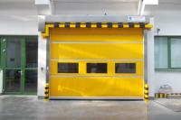 China Warehouse Galvanized Frame High Speed Roll Up Door Used In Big Wind Area for sale