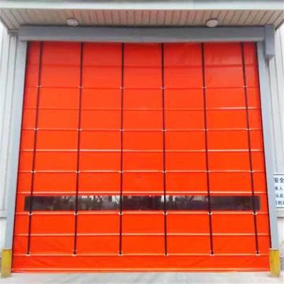 China PVC Stacking High Speed Shutter Door Automatic Perforated Rolling Door for sale